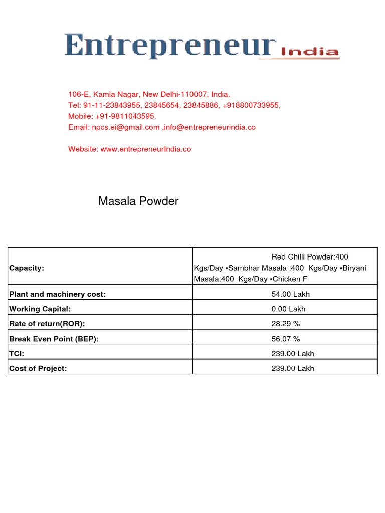 Masala Powder | PDF | Indian Cuisine | Spice