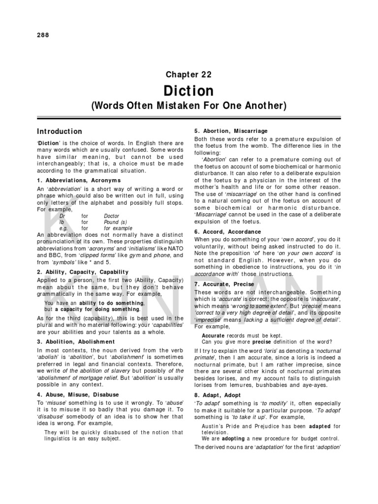 K Kundan: Diction | Download Free PDF | Acronym | Grammatical Number