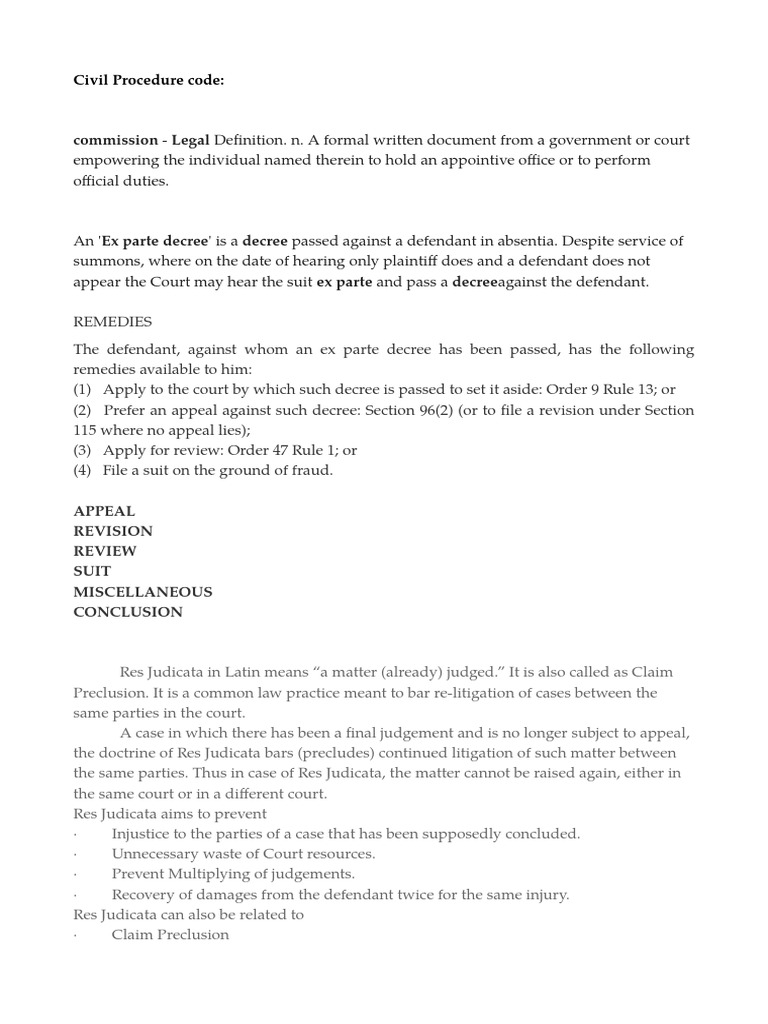 Commission - Legal Definition. N. A Formal Written Document From A ...