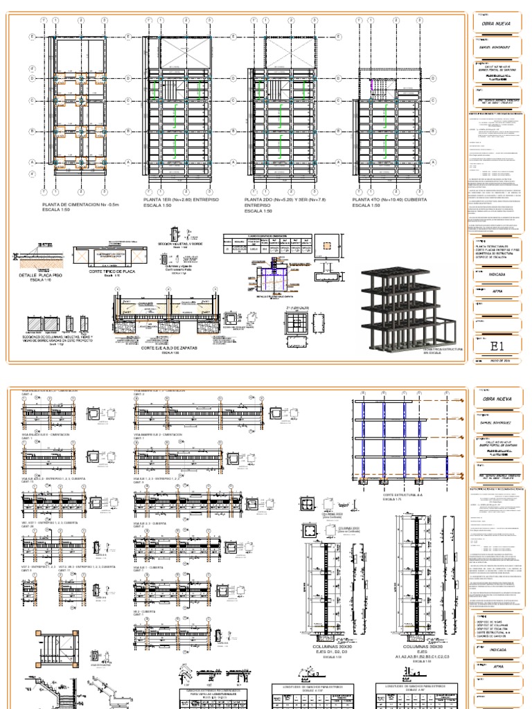 Ejemplo de Plano Estructural | PDF