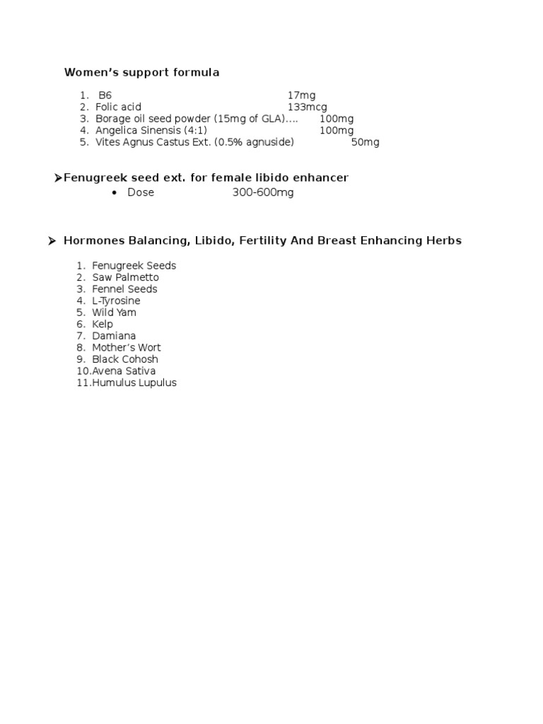 Women's Support Formula | PDF