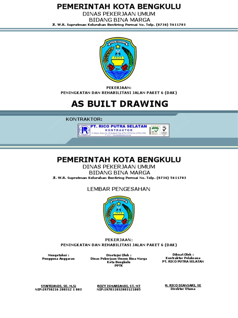 Contoh As Built Drawing Jalan Paket 6 | PDF | Teknologi & Rekayasa