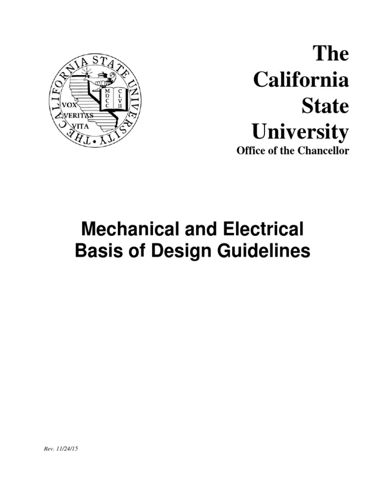 CSU Mechanical & Electrical Design Guidelines | PDF | Hvac | Lighting