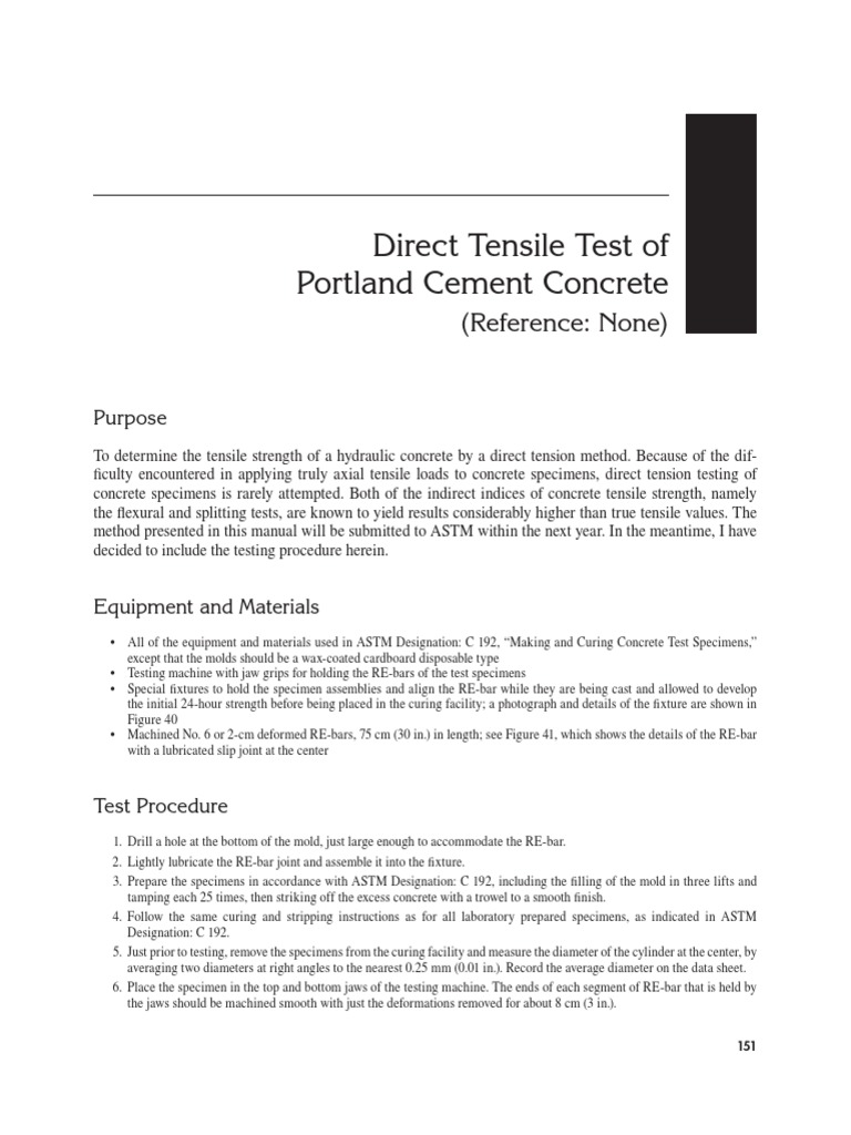 Direct Tensile Test of Concrete | PDF | Concrete | Ultimate Tensile ...