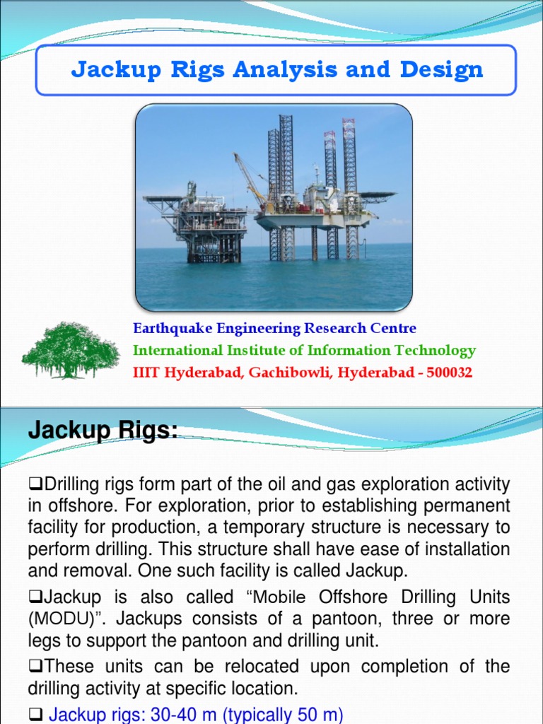 Jackup Rigs Analysis and Design | PDF | Offshore Drilling ...
