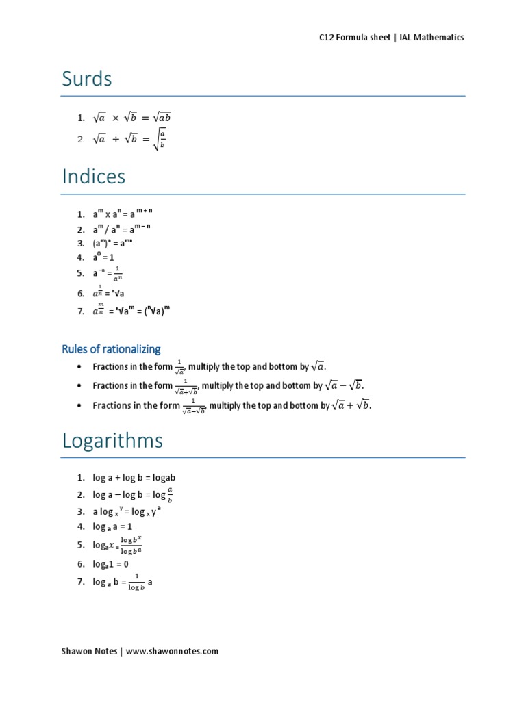 Surds: Rules of rationalizing