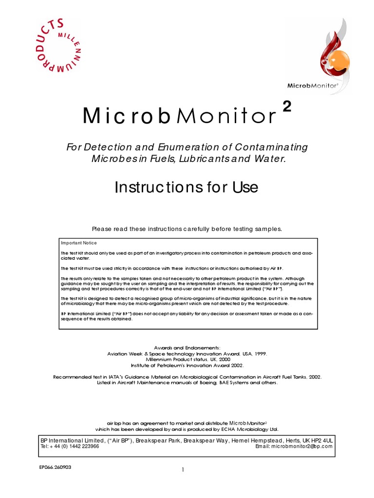 MicrobMonitor2 Usage Instructions | PDF | Colony Forming Unit | Litre