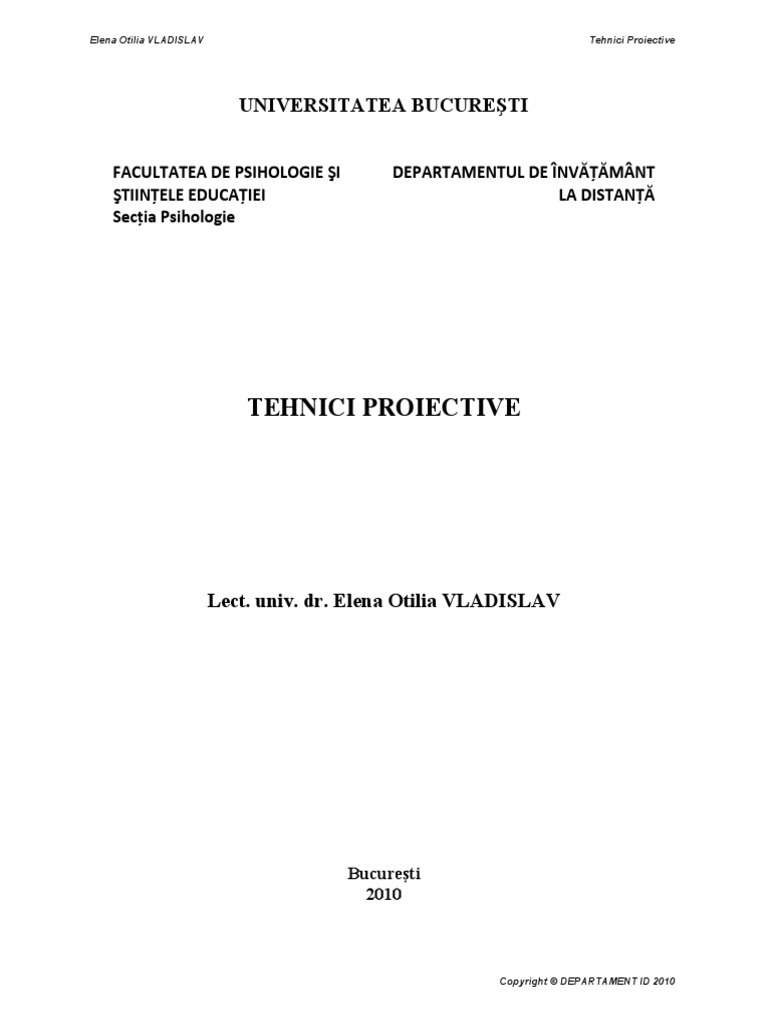 Teste Proiective PDF | PDF