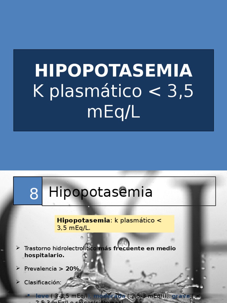Hipopotasemia y Hiperpotasemia | PDF | Potasio | Dieta y nutrición