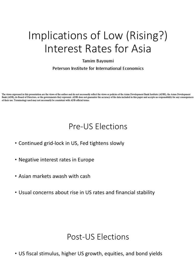 Implications of Low Rising Interest Rates For Asia | PDF | Interest ...