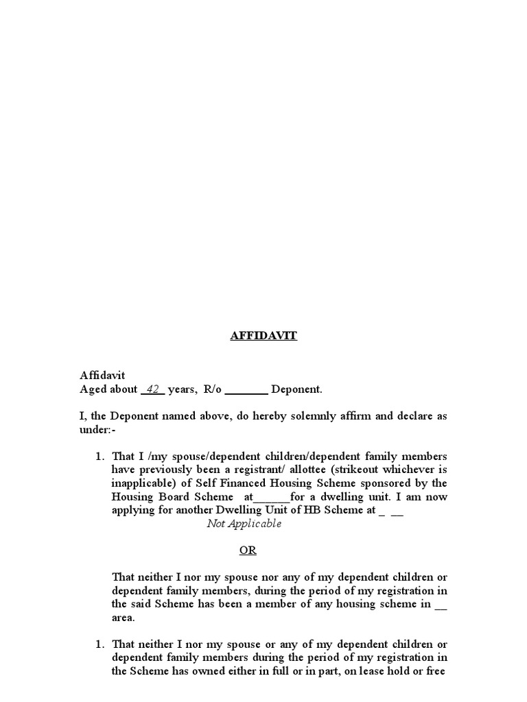 Affidavit Format | PDF