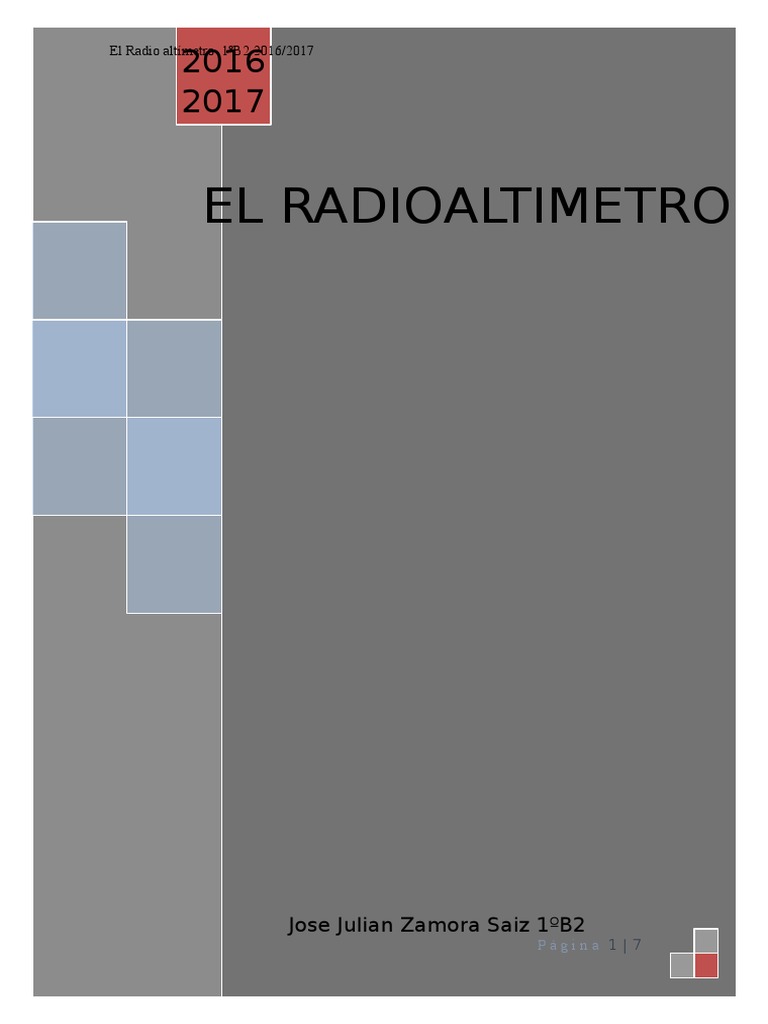 Radio Altimetro | PDF | Altímetro | Modulación
