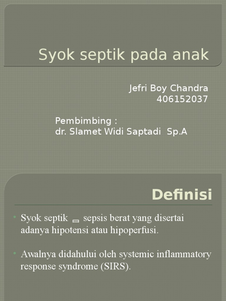 Referat Syok Septik | PDF