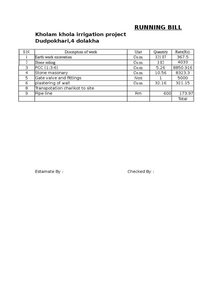 Running Bill | PDF | Environmental Design | Art Media