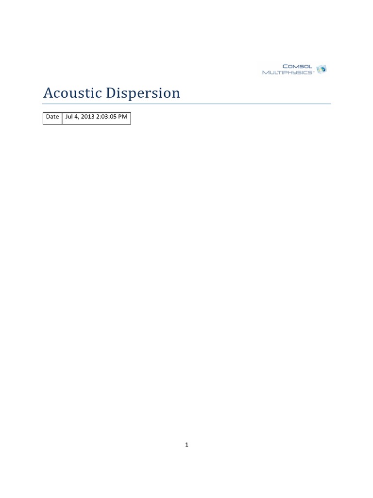 Acoustic Dispersion Analysis | PDF | Eigenvalues And Eigenvectors ...