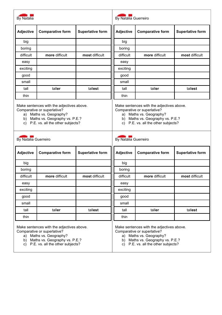 Comparatives & Superlatives Games | PDF | Adjective | Morphology