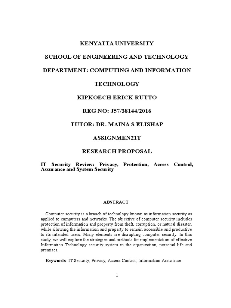 Maina Assignment1 | PDF | Information Security | Computer Security