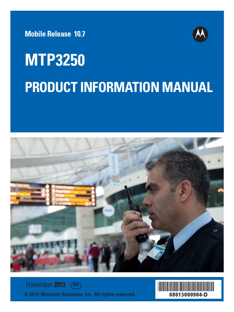 MTP3250 Product Information Manual en 68015000904 D | PDF | Encryption ...
