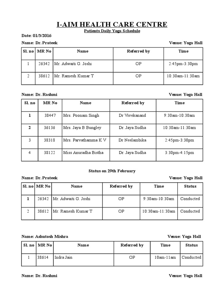 I-Aim Health Care Centre | PDF