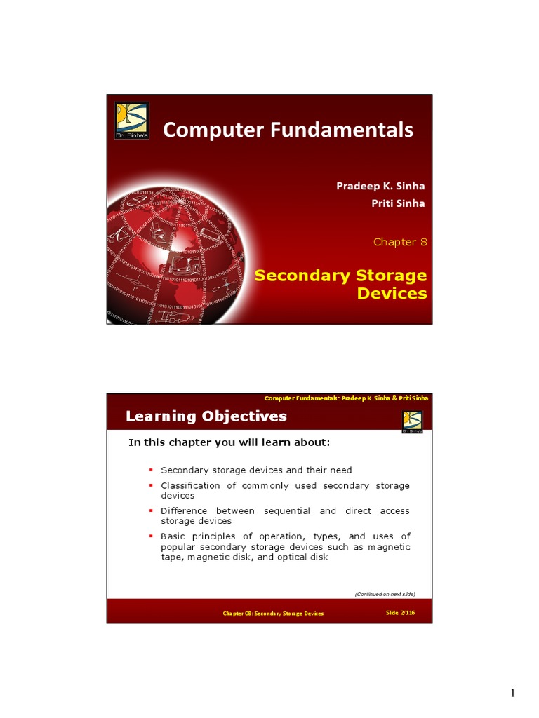 Chapter 8-Secondary Storage-2oP PDF | PDF | Disk Storage | Computer Data Storage