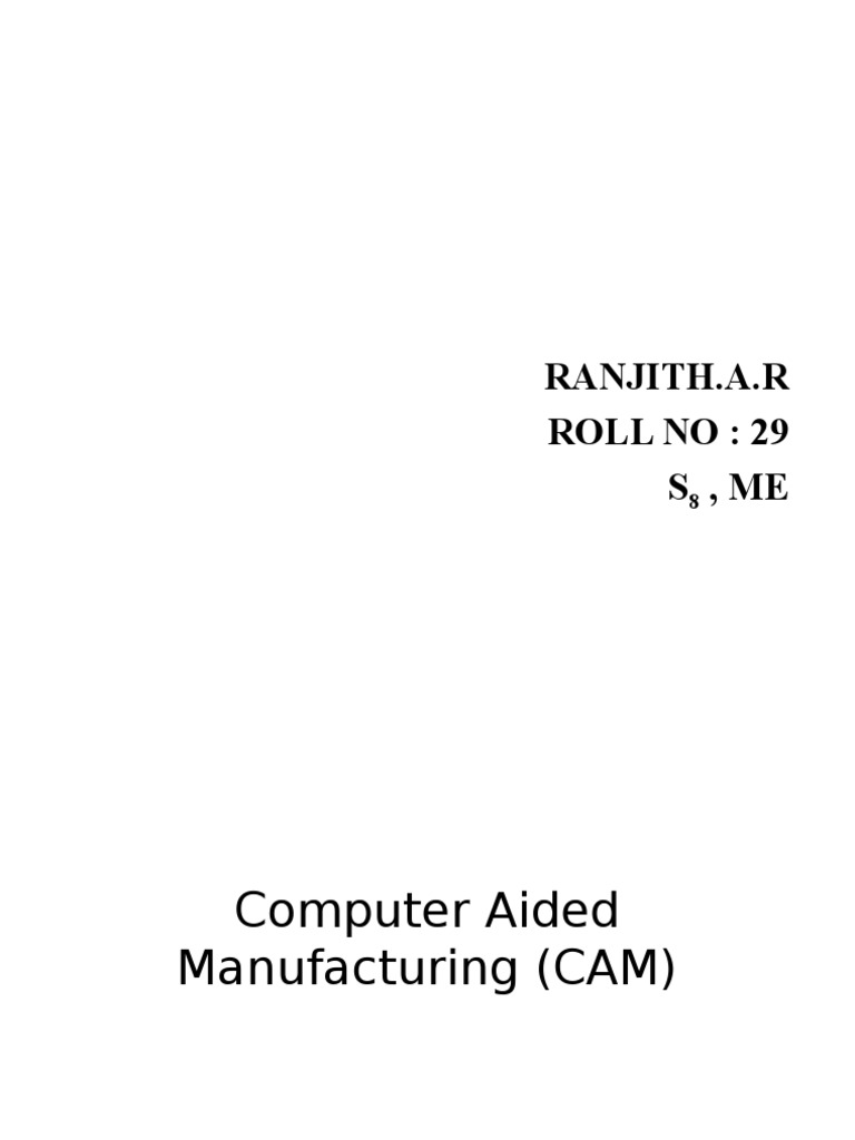Computer Aided Manufacturing | PDF | Automation | Machines