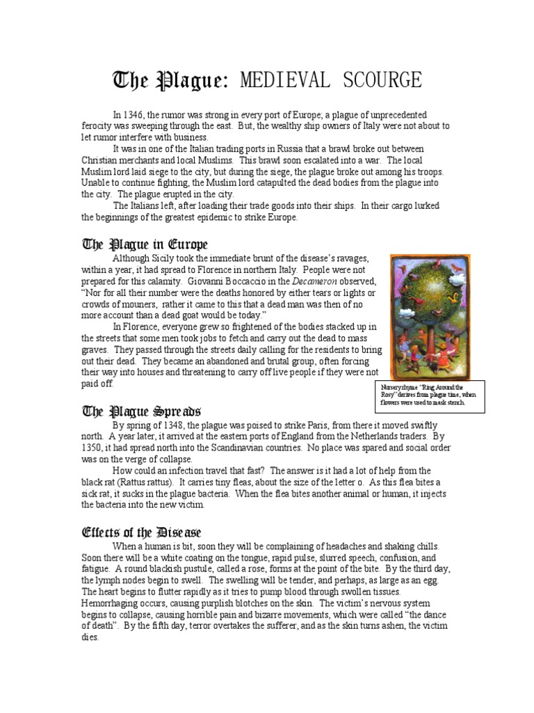 The Plague - Medieval Scourge - Worksheet-2 | Download Free PDF ...