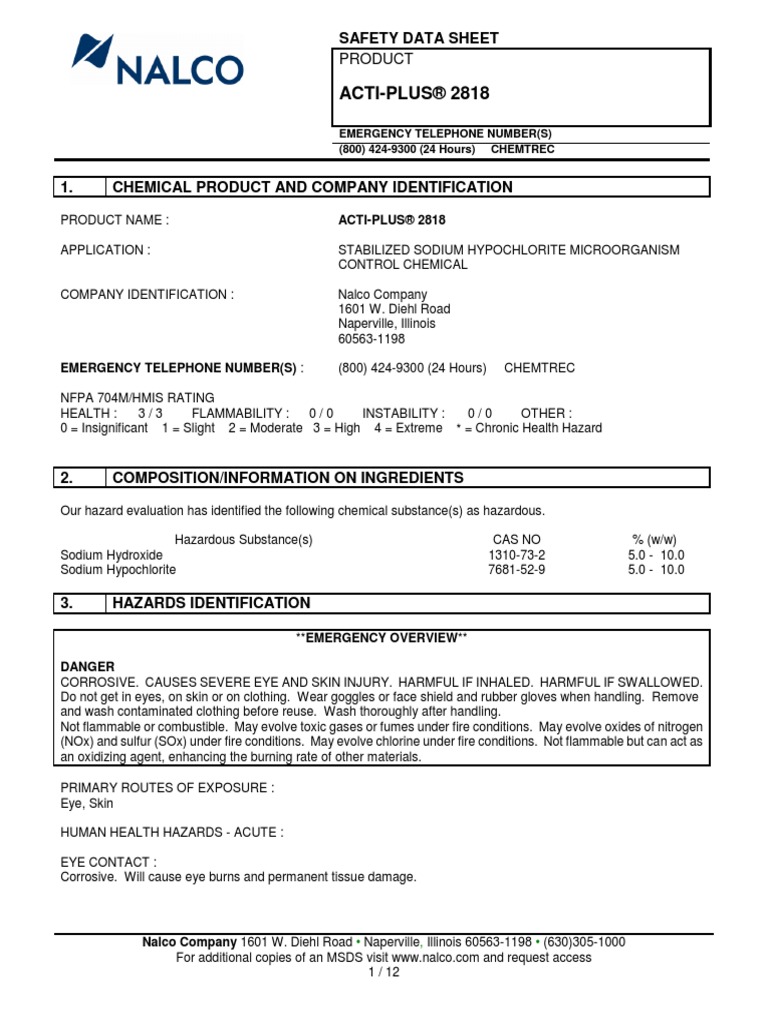 KellyData IA Pesticide MSDS 1706 1706-171 1706-171 ACTI PLUS 2818 11 18 ...
