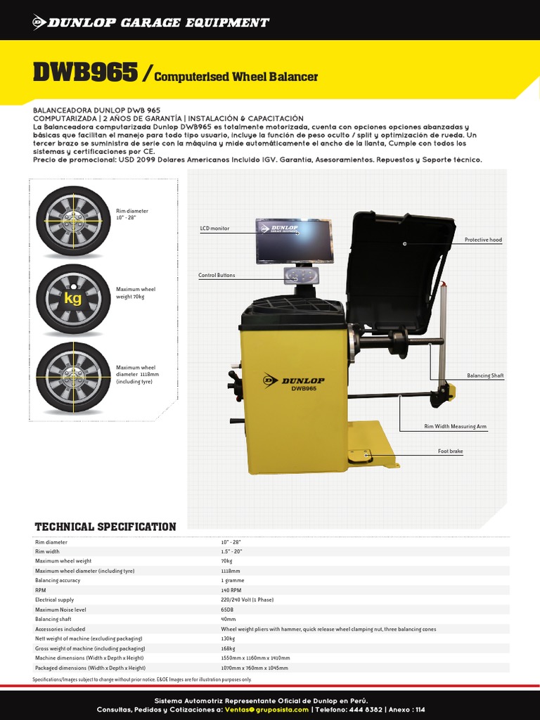 Balanceadora DWB965 Dunlop - SISTEMA AUTOMOTRIZ | PDF | Informática y ...