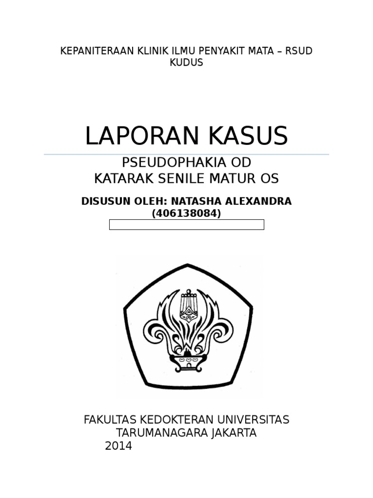 Pseudophakia dan Katarak Matur OS | PDF