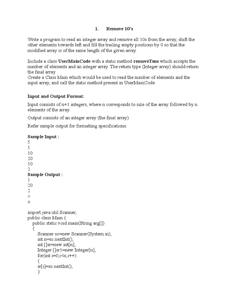 113 QUES NEW (Core Java Assesment) | PDF | Integer (Computer Science ...