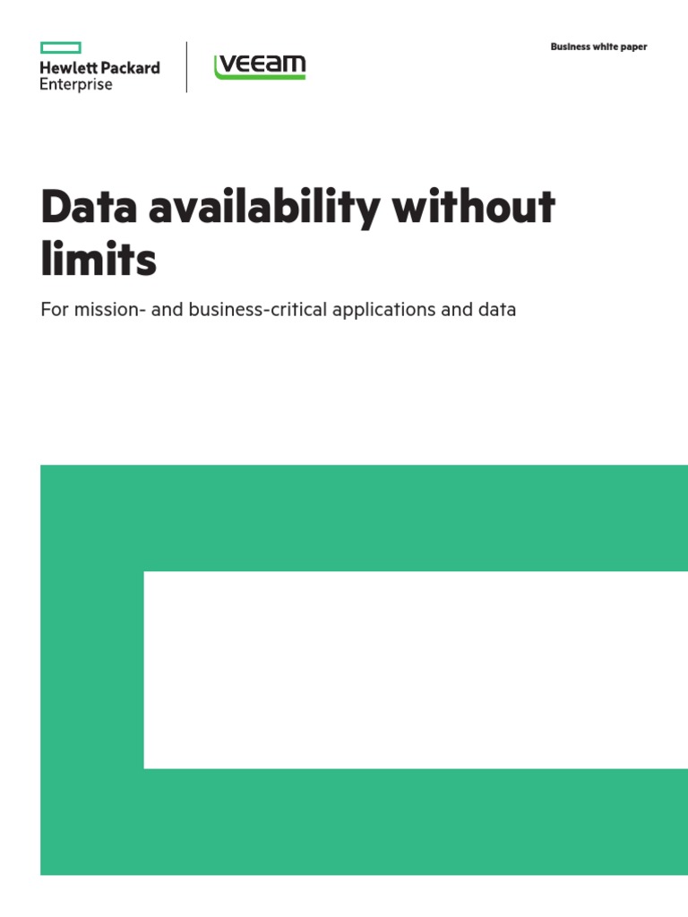 Data Availability Without Limits | PDF | Backup | Share Point
