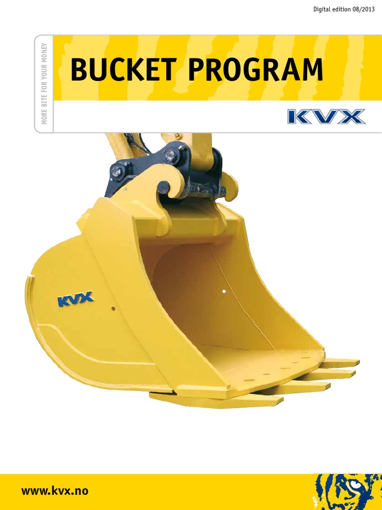 Excavator KVX Bucket | PDF | Loader (Equipment) | Wear