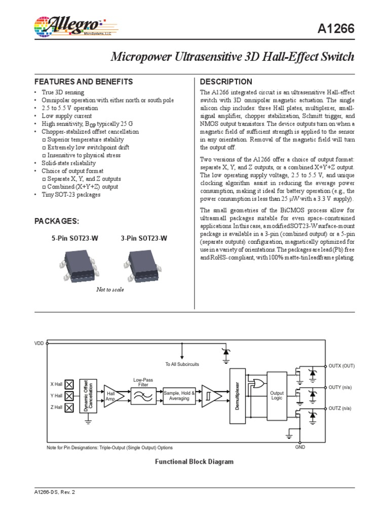 A1266 Datasheet | PDF | Electrical Engineering | Electromagnetism