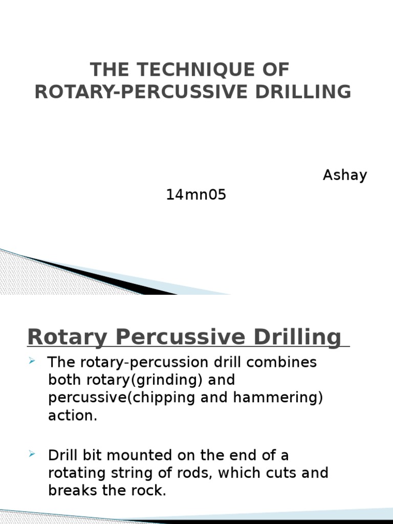 Rotary-Percussive Drilling Techniques | PDF