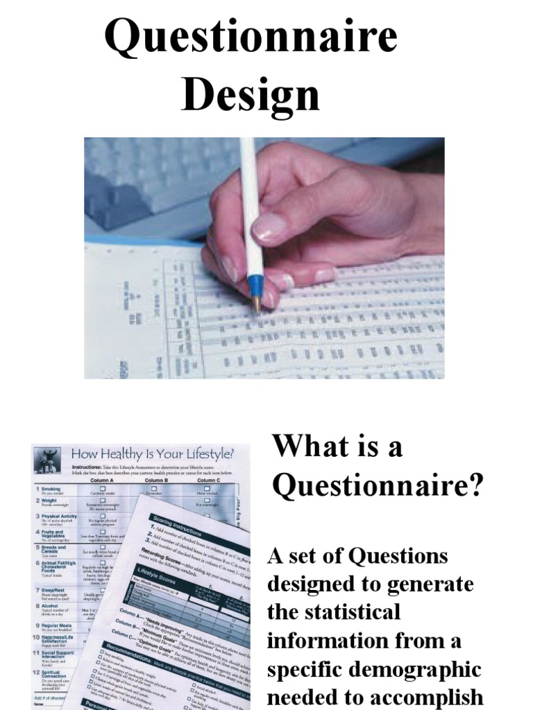 chapter 4 | Survey Methodology | Questionnaire