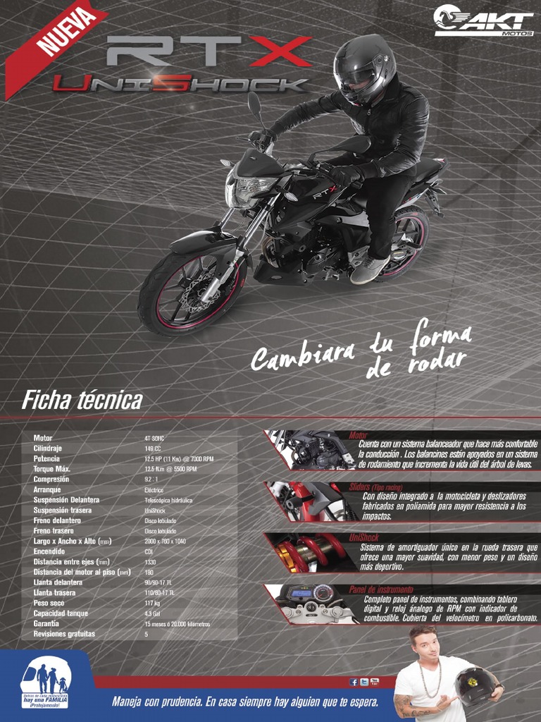 Ficha Tecnica RTX 150 Unishock :D | PDF