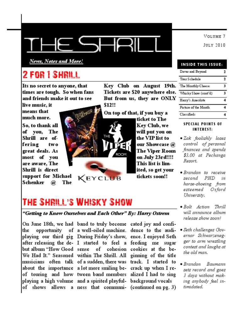 2 For 1 Shrill: News, Notes and More! | PDF | Leisure