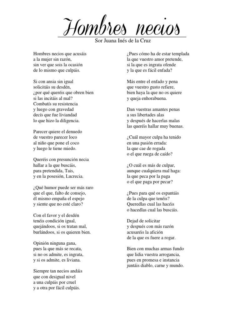 Hombres Necios | Poesía | Ficción y literatura