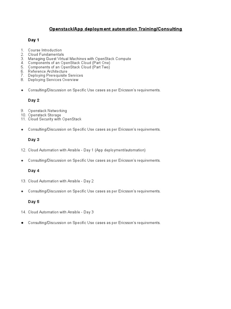Openstack Training Required | PDF