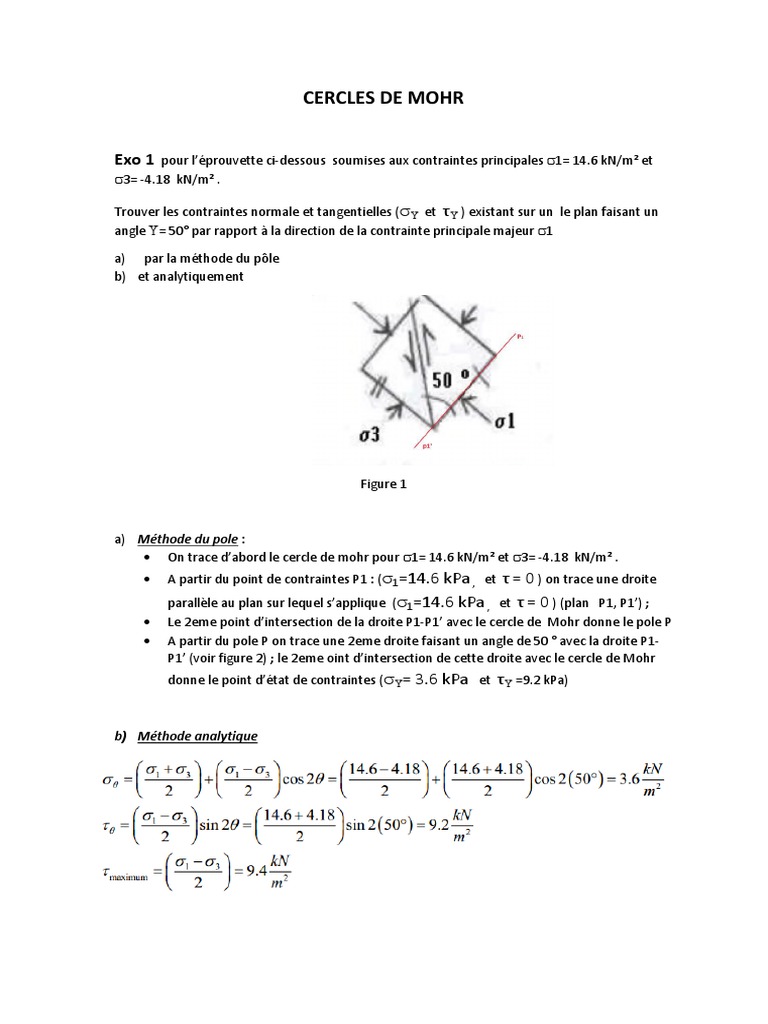 Cercle de Mohr | Download Free PDF | Cercle | Géométrie euclidienne