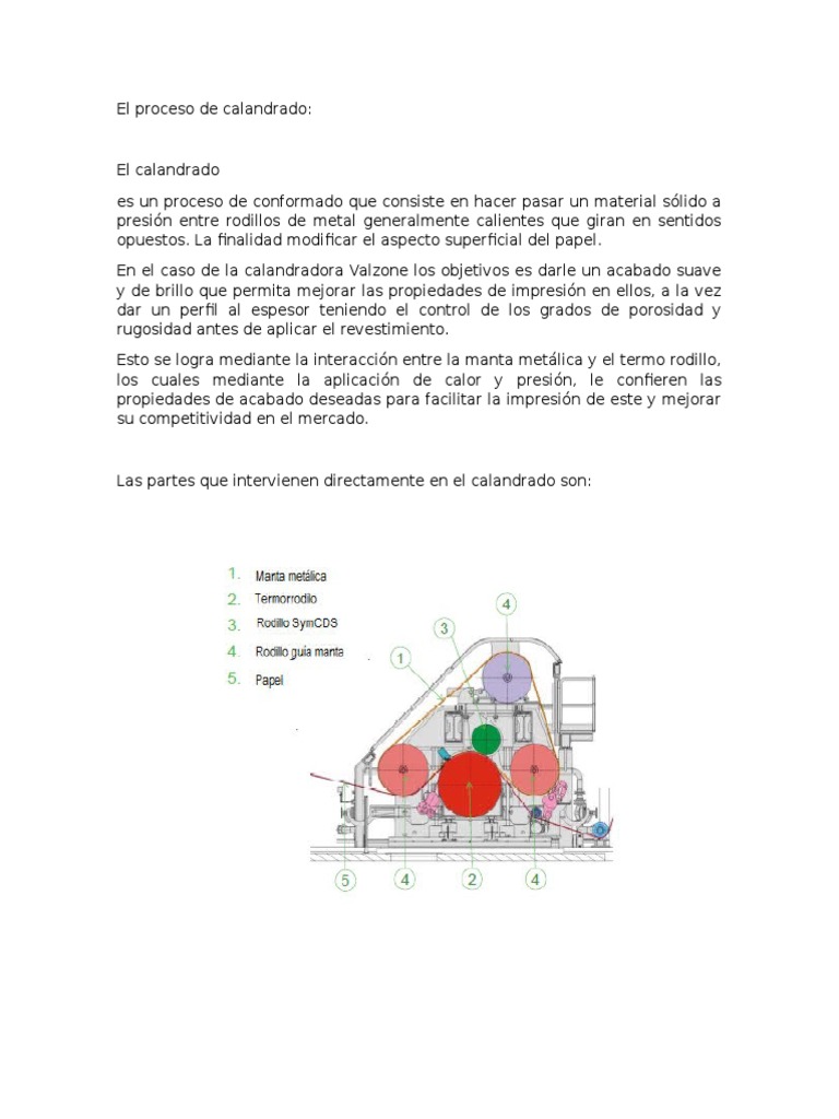 El Proceso de Calandrado | PDF | Papel | Rieles