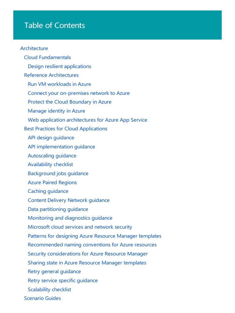 Azure Documentation Guidance PDF | PDF | Scalability | Cloud Computing