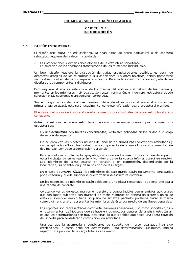 Curso Diseño en Acero y Madera | PDF | Pandeo | Braguero