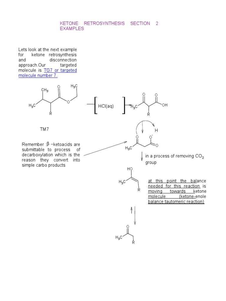 Ketone Retrosynthesis Examples | PDF