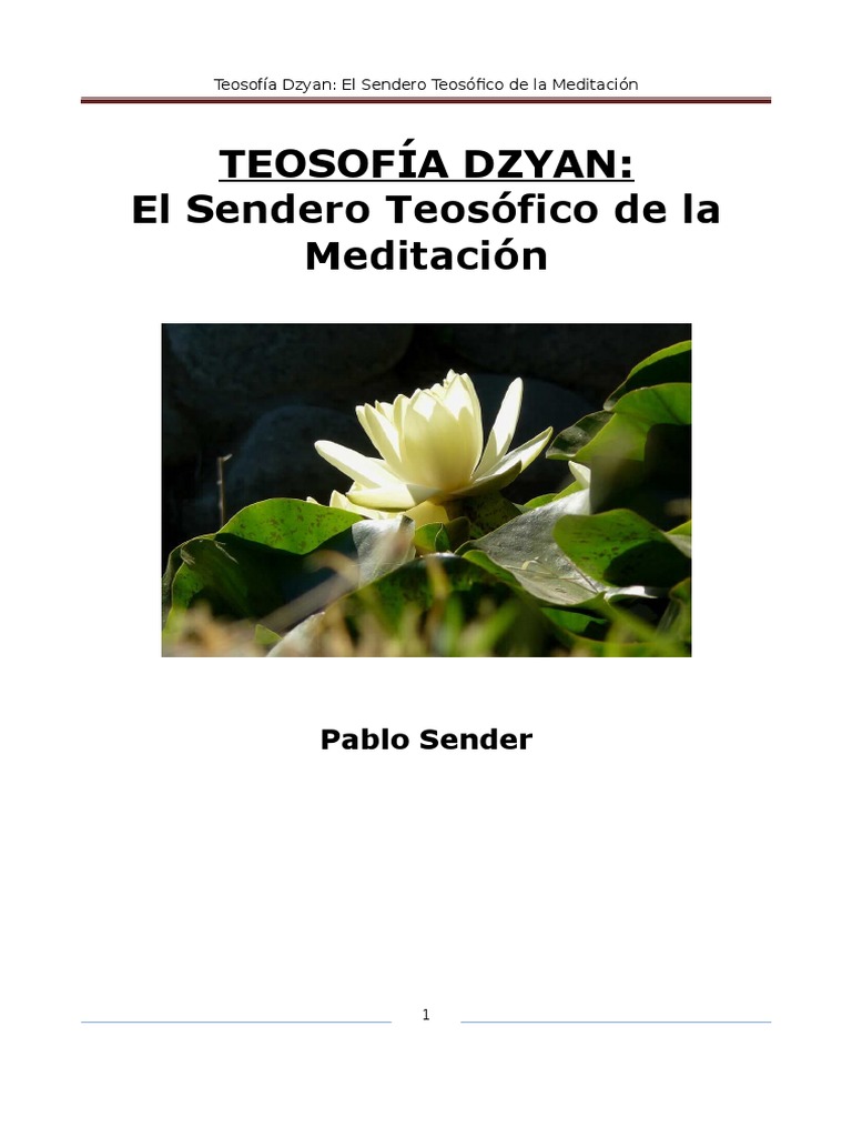 El Sendero Teosofico de La Meditación Pablo Sender | PDF | Meditación ...