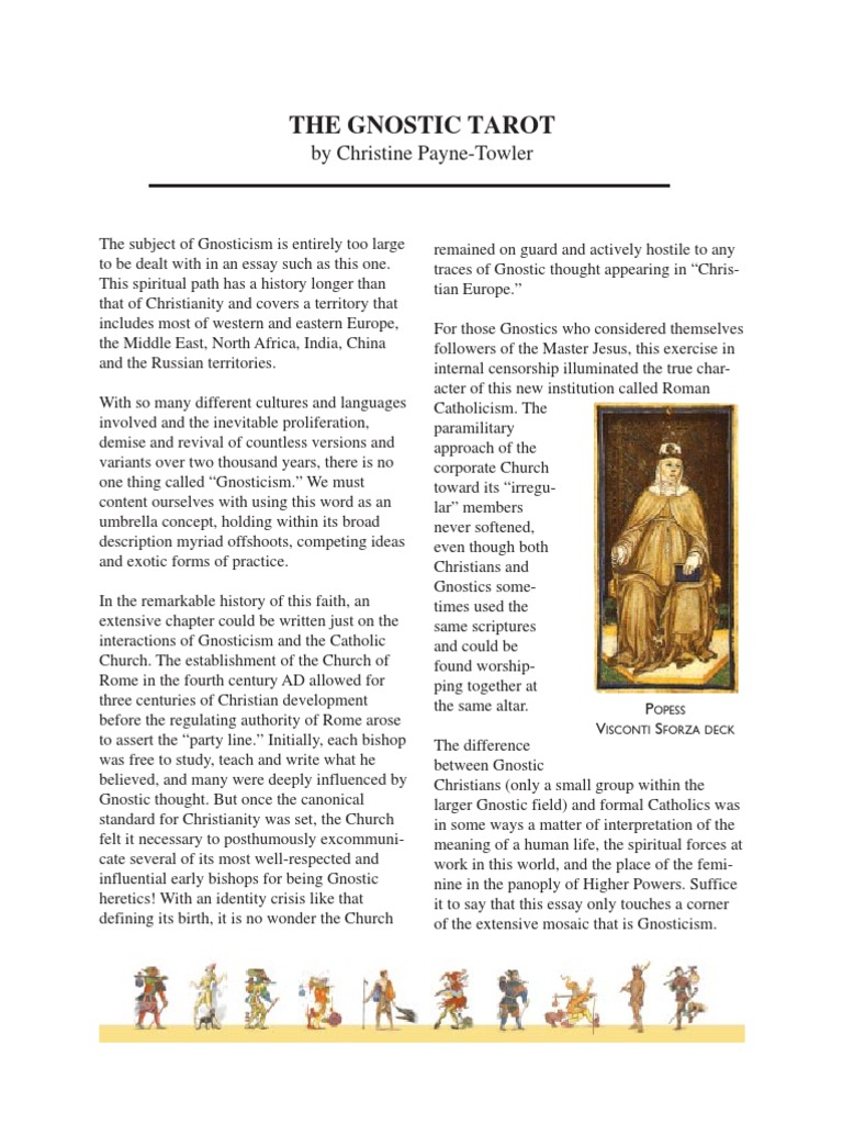 The GNOSTIC TAROT by Christine Payne-Towler | PDF | Gnosticism ...