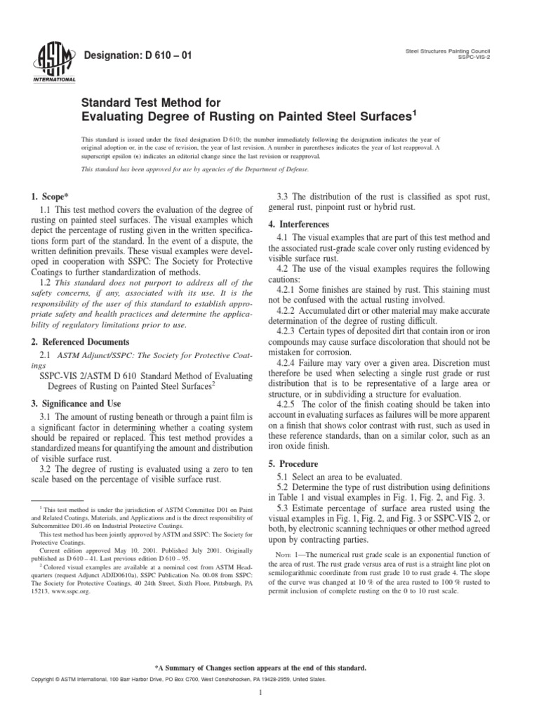 ASTM D610.pdf | Rust | Iron