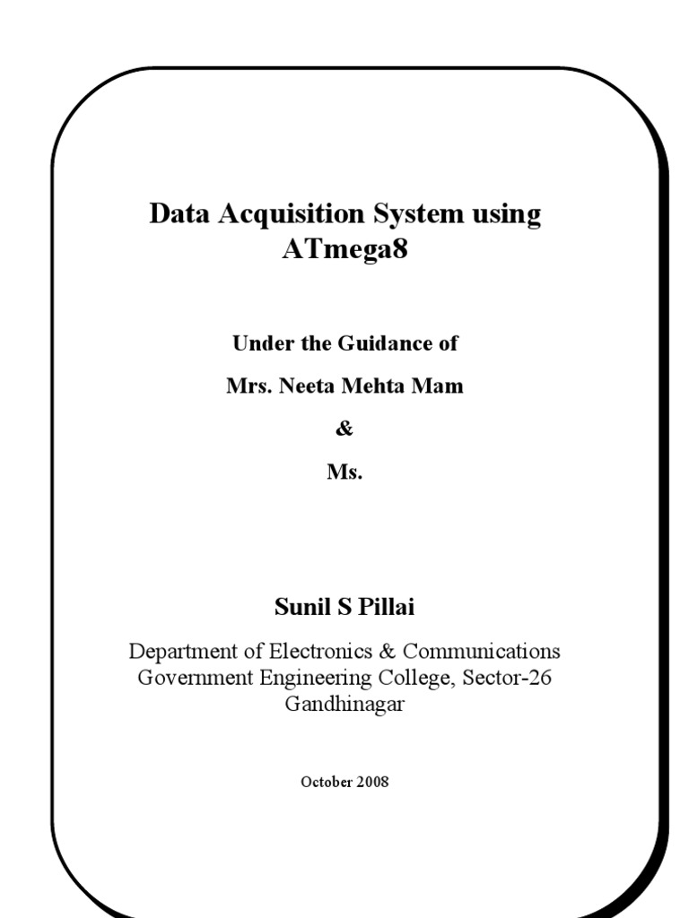 Data Acquisition System Using ATmega8 | PDF | Analog To Digital Converter | Microsoft Access