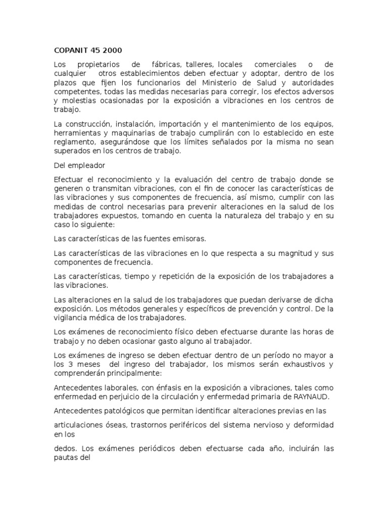 Copanit 45 2000 | PDF | Medicina CLINICA | Especialidades Medicas
