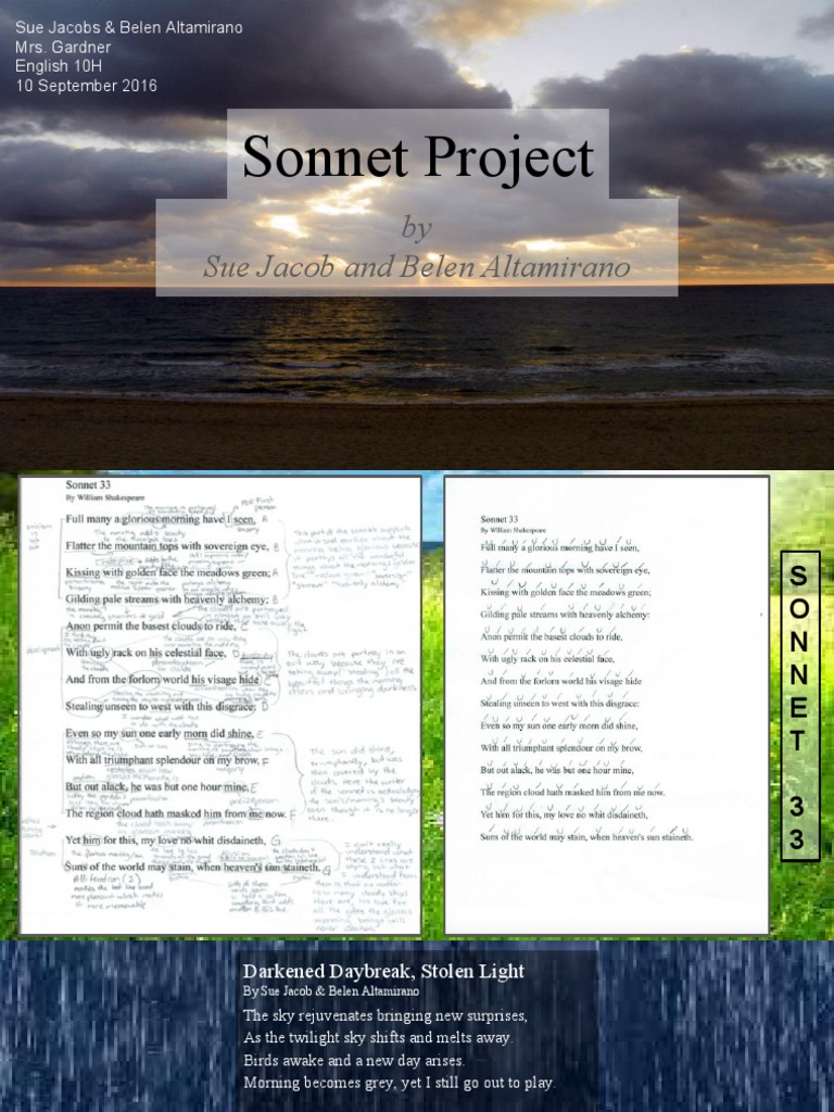 Sonnet Project - GC | PDF | Stanzaic Form | Poetry